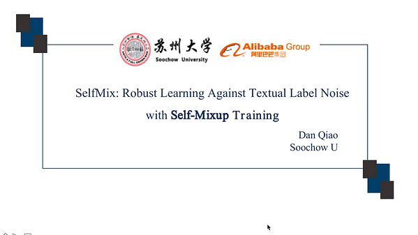 Underline | SelfMix: Robust Learning Against Textual Label Noise with Self-Mixup Training