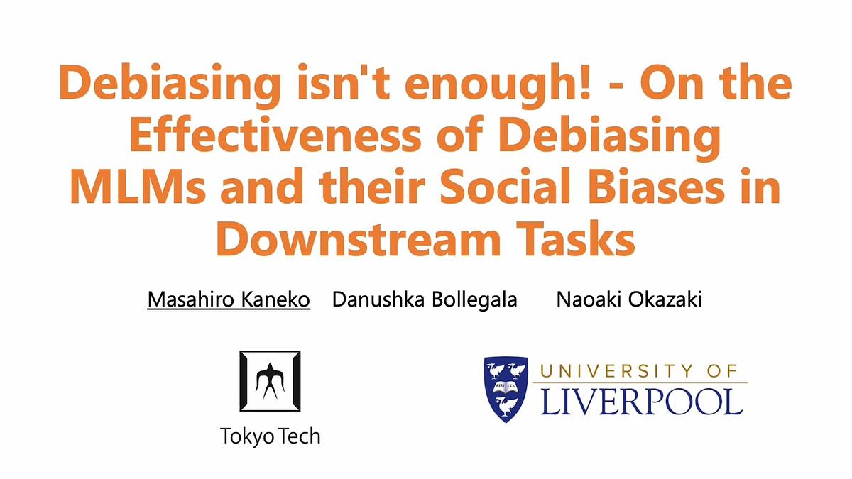 Underline | Debiasing isn't enough! -- On the Effectiveness of ...