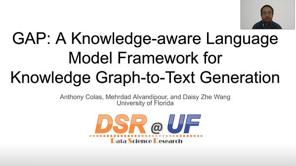 Underline Gap A Graph Aware Language Model Framework For Knowledge Graph To Text Generation