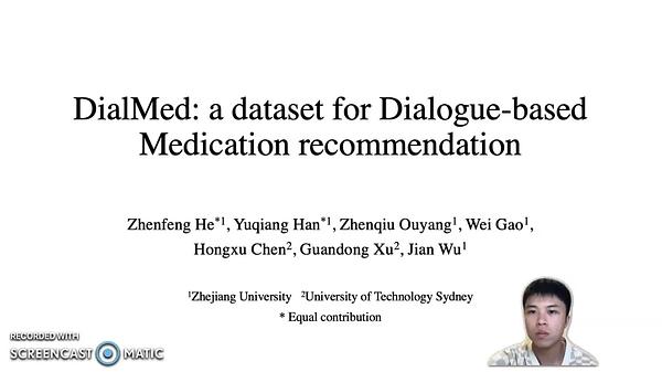 Underline | DialMed: A Dataset for Dialogue-based Medication Recommendation
