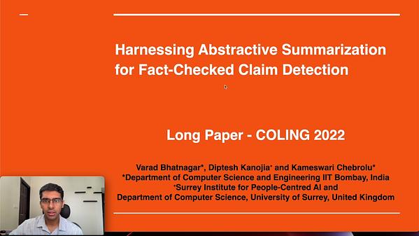 Underline Harnessing Abstractive Summarization For Fact Checked Claim
