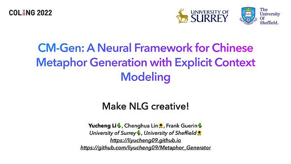 Underline | CM-Gen: A Neural Framework for Chinese Metaphor Generation ... Underline | CM-Gen: A Neural Framework for Chinese Metaphor Generation ...