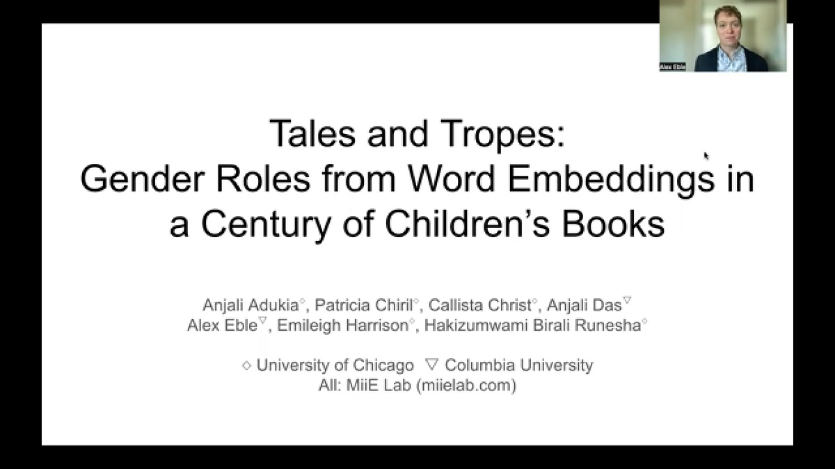 Underline | Tales and Tropes: Gender Roles from Word Embeddings in a ...