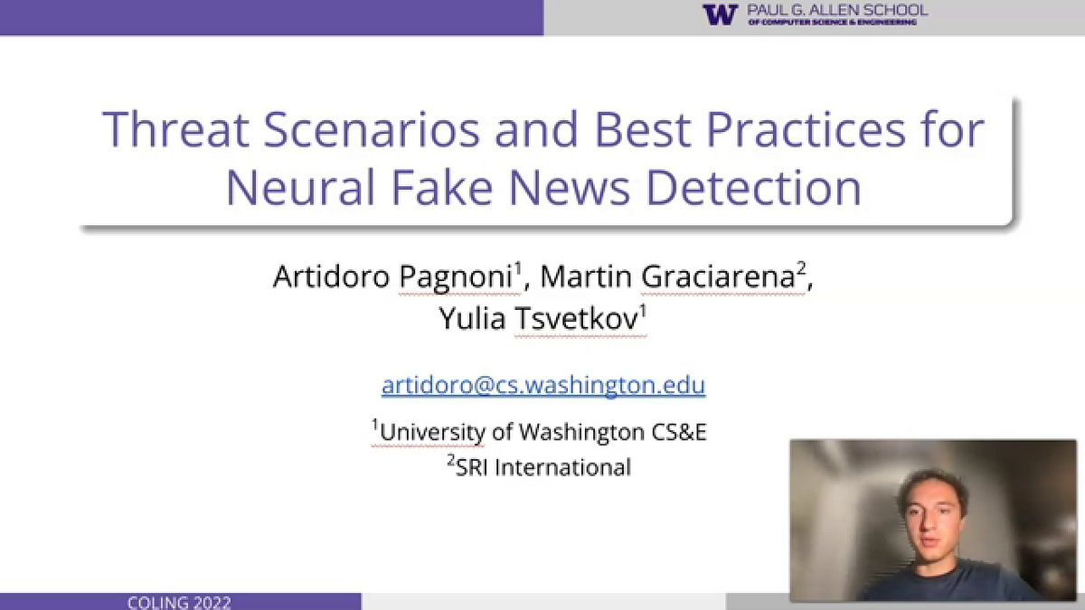 Underline | Threat Scenarios and Best Practices to Detect Neural Fake News