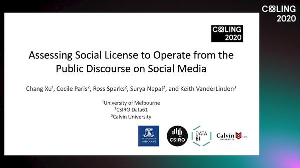 Underline | Assessing Social License to Operate from the Public Discourse on Social Media