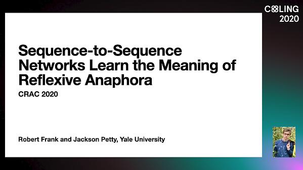 Underline | Sequence-to-Sequence Networks Learn the Meaning of Reflexive Anaphora