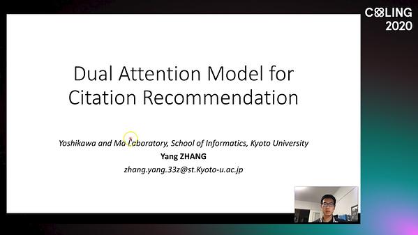 Dual Attention Model for Citation Recommendation | Underline