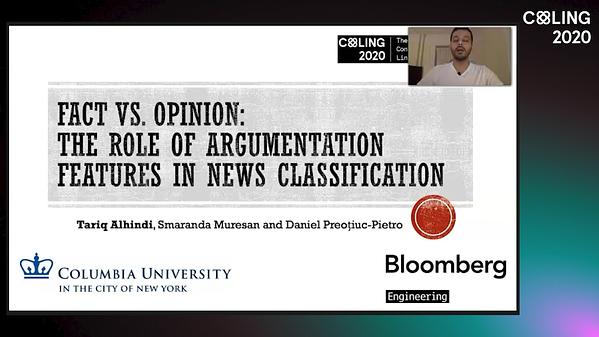 Underline | Fact vs. Opinion: the Role of Argumentation Features in ... Underline | Fact vs. Opinion: the Role of Argumentation Features in ...