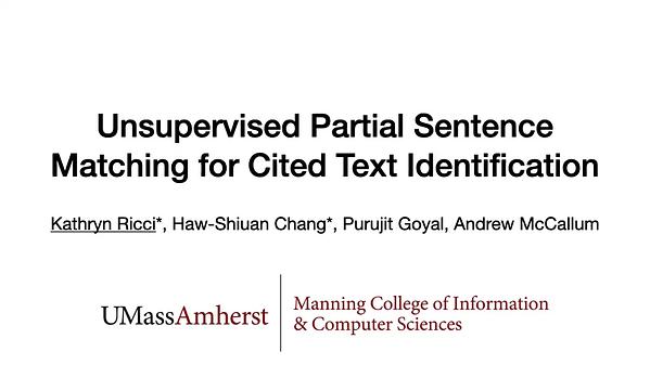 Underline | Unsupervised Partial Sentence Matching for Cited Text ... Underline | Unsupervised Partial Sentence Matching for Cited Text ...