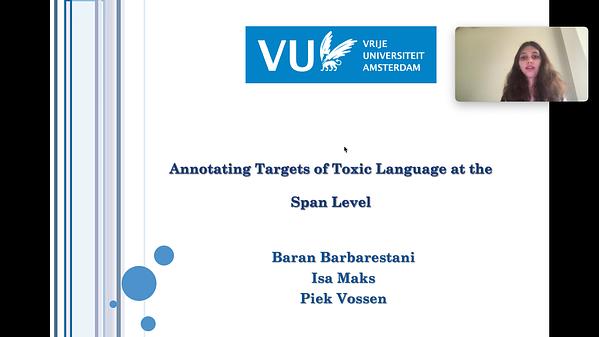 Underline | Annotating targets of toxic language at the span level Underline | Annotating targets of toxic language at the span level