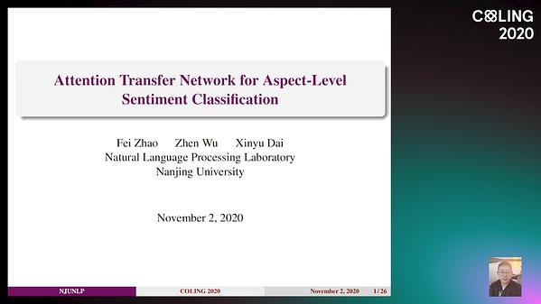 Attention Transfer Network for Aspect-level Sentiment Classification | Underline