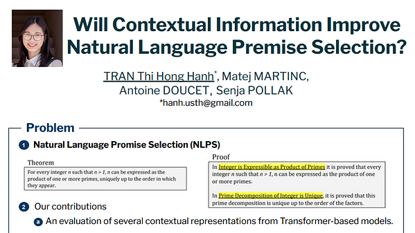 Underline | IJS at TextGraphs-16 Natural Language Premise Selection Task: Will Contextual ...