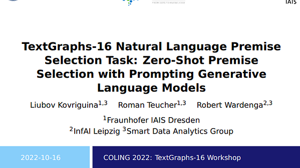Underline | TextGraphs-16 Natural Language Premise Selection Task: Zero-Shot Premise Selection ...