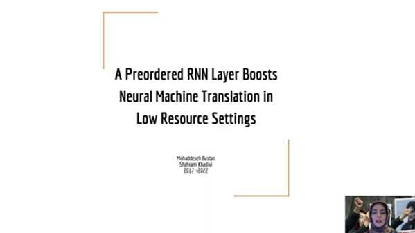 Underline | A Preordered RNN Layer Boosts Neural Machine Translation in Low Resource Settings