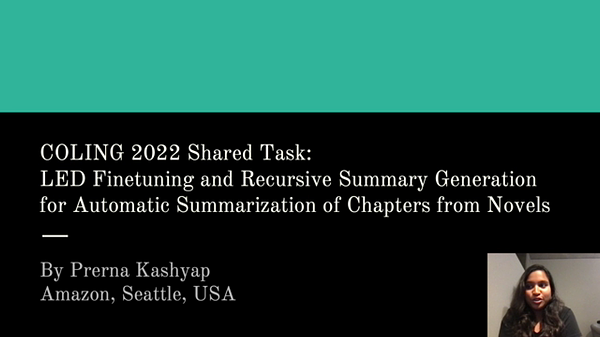 LED Finteuning and Recursive Summary Generation for Automatic Summarization of Chapters from ...