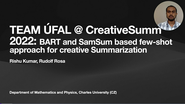 Underline | BART and SamSum based few-shot approach for creative Summarization