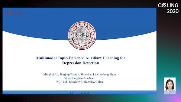 Underline Multimodal Topic Enriched Auxiliary Learning For Depression Detection