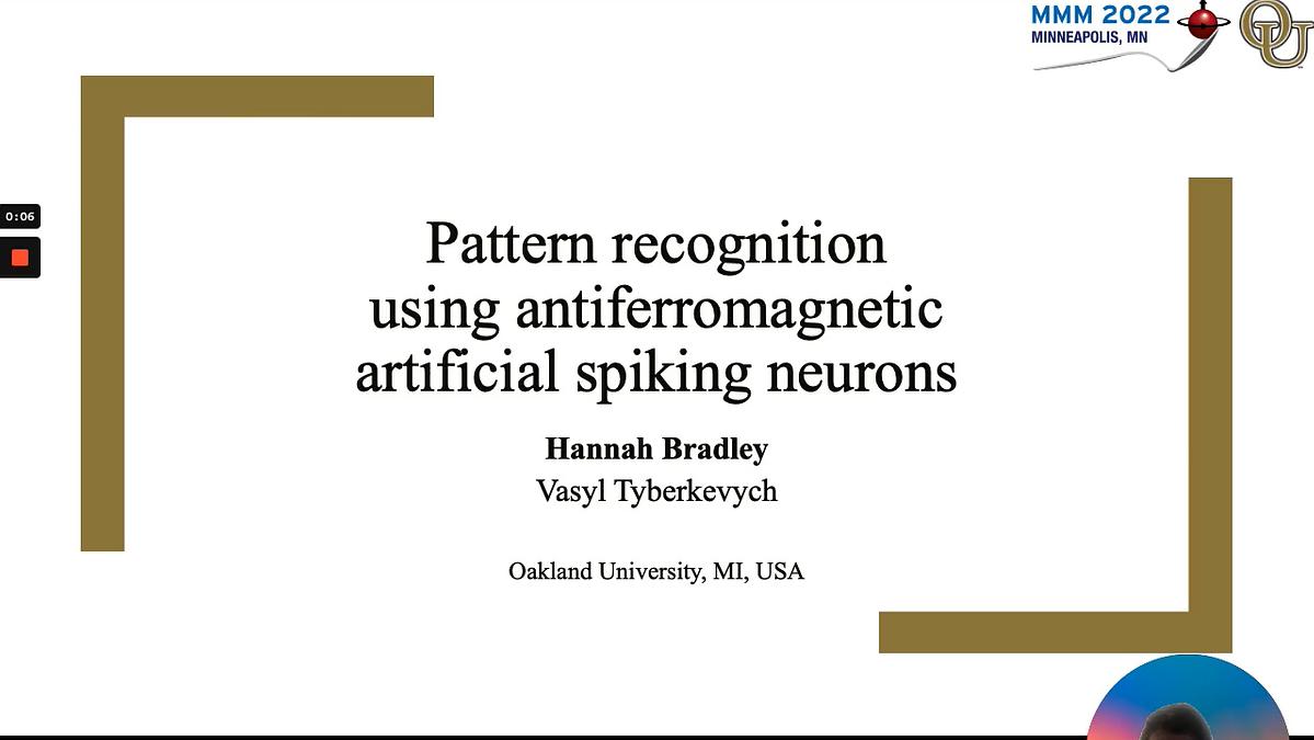 Underline Pattern Recognition Using Antiferromagnetic Artificial