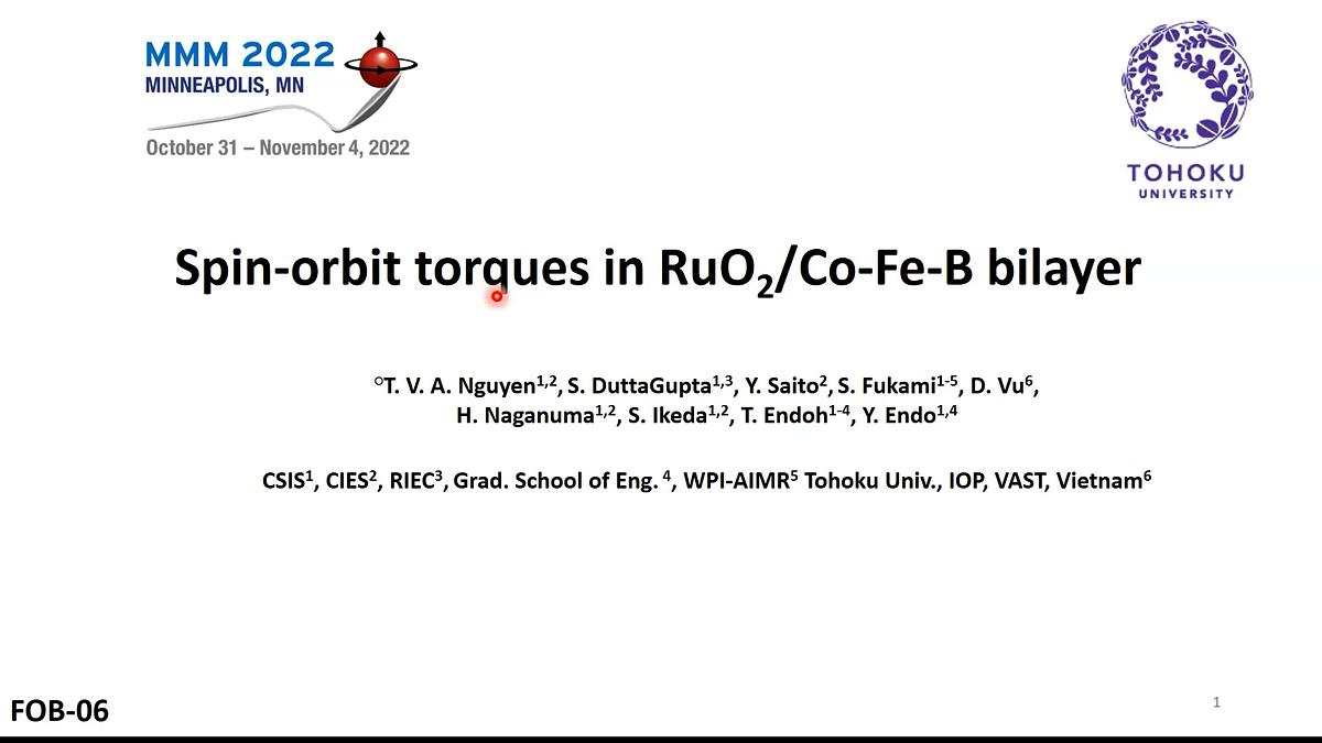 Underline | Spin orbit torques in RuO2/Co