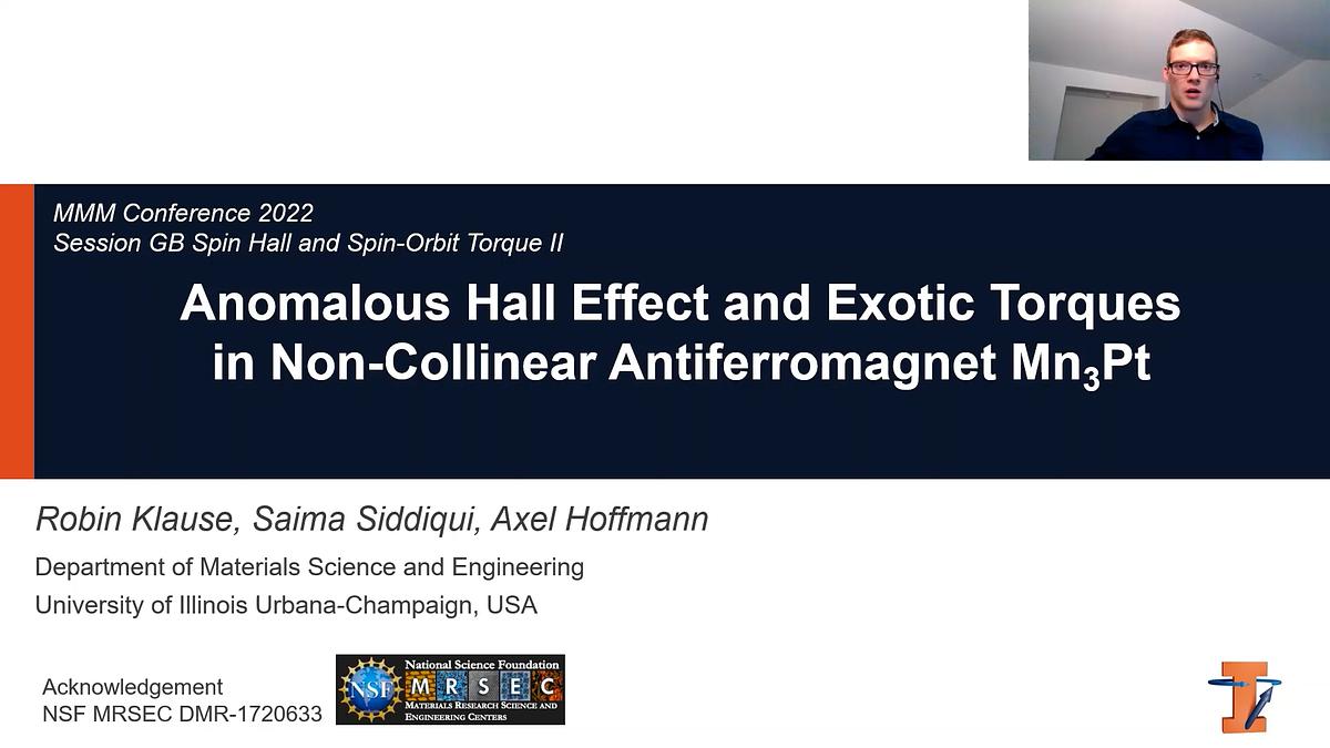 Underline | Anomalous Hall Effect and Exotic Torques in Non Collinear Antiferromagnet Mn3Pt