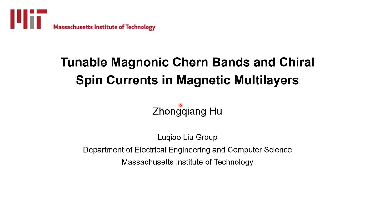 Underline | Tunable Magnonic Chern Bands and Chiral Spin Currents in ...