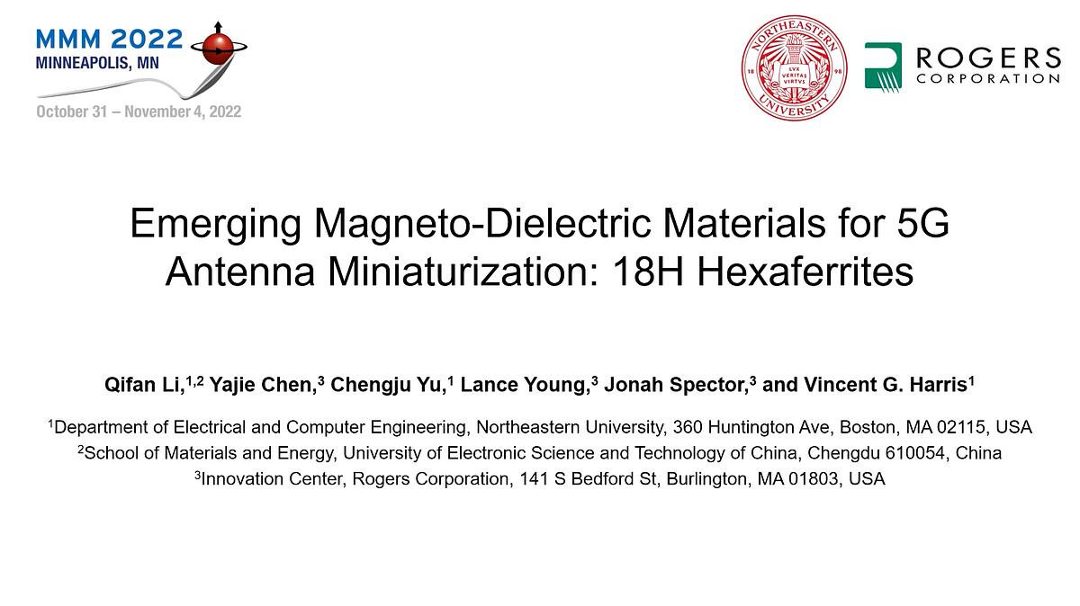 Underline | Emerging Magneto Dielectric Materials for 5G Antenna ...