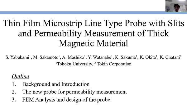 Thin Film Microstrip Line Type Probe with Slits and Permeability ...
