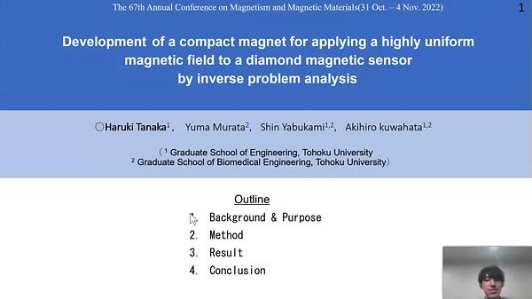 Development of a compact magnet for applying a highly uniform magnetic ...