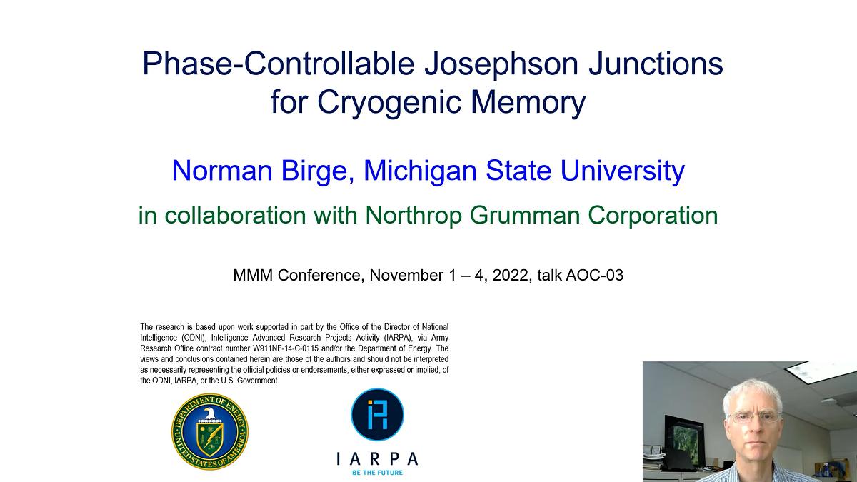 Underline | Ferromagnetic Josephson Junctions for Cryogenic Memory