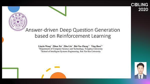 Answer-driven Deep Question Generation based on Reinforcement Learning | Underline