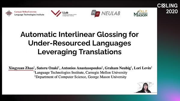 Underline | Automatic Interlinear Glossing for Under-Resourced Languages Leveraging Translations