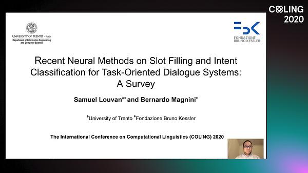 Underline | Recent Neural Methods on Slot Filling and Intent Classification for Task-Oriented ...