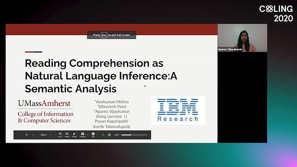Reading Comprehension as Natural Language Inference: A Semantic ...