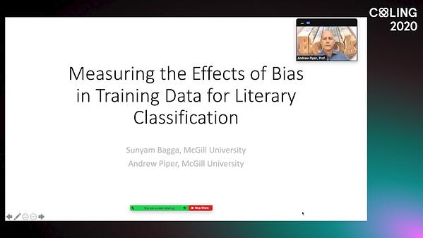 Underline | Measuring the Effects of Bias in Training Data for Literary ...