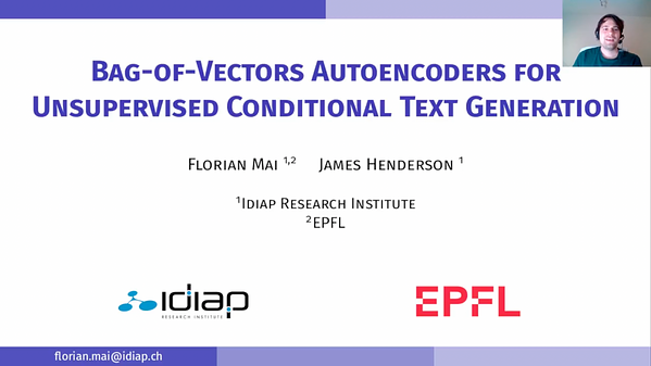 Underline Bag Of Vectors Autoencoders For Unsupervised Conditional Text Generation
