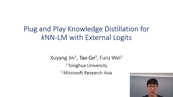 Underline | Plug and Play Knowledge Distillation for kNN-LM with External Logits