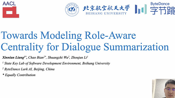 Underline Towards Modeling Role Aware Centrality For Dialogue