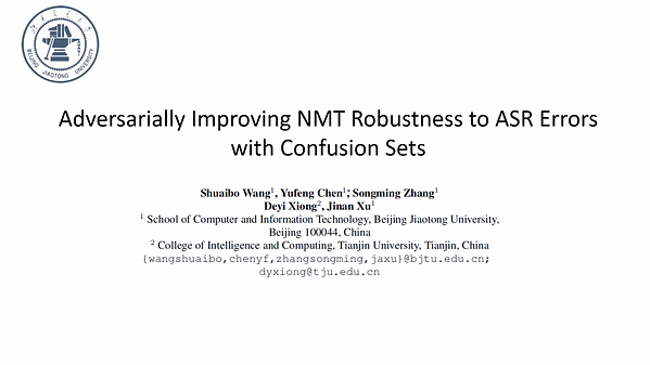 Underline | Adversarially Improving NMT Robustness to ASR Errors with ... Underline | Adversarially Improving NMT Robustness to ASR Errors with ...