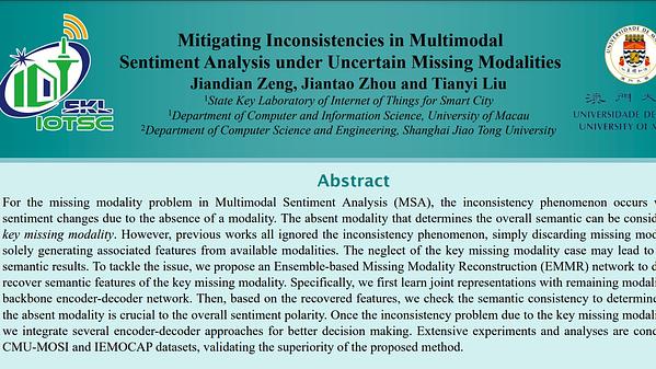 Underline | Mitigating Inconsistencies in Multimodal Sentiment Analysis under Uncertain Missing ...
