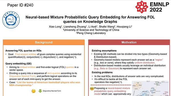 Underline | Neural-based Mixture Probabilistic Query Embedding for Answering FOL queries on ...