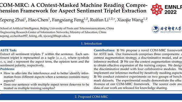 Underline Com Mrc A Context Masked Machine Reading Comprehension Framework For Aspect