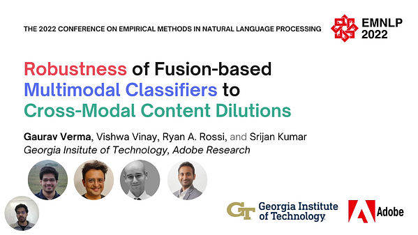 Robustness of Fusion-based Multimodal Classifiers to Cross-Modal Content Dilutions | Underline