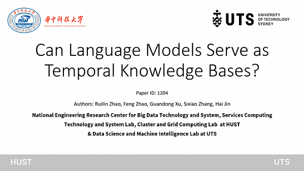 Can Language Models Serve as Temporal Knowledge Bases? | Underline