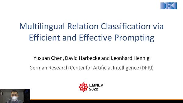 Multilingual Relation Classification via Efficient and Effective ...