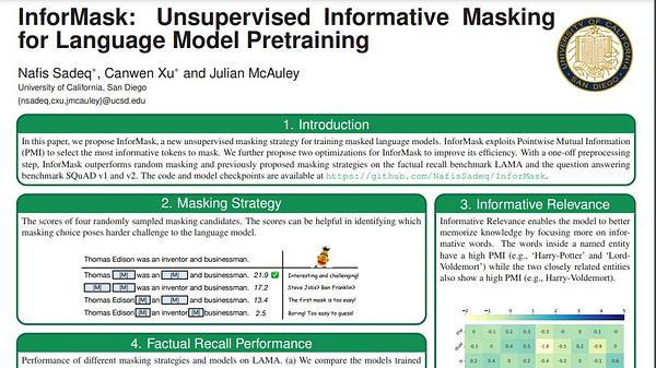 InforMask: Unsupervised Informative Masking for Language Model ...