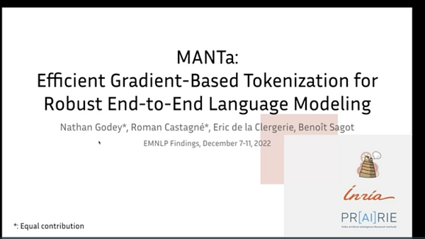 Underline | MANTa: Efficient Gradient-Based Tokenization for End-to-End Robust Language Modeling