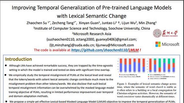 Underline | Improving Temporal Generalization of Pre-trained Language Models with Lexical ...