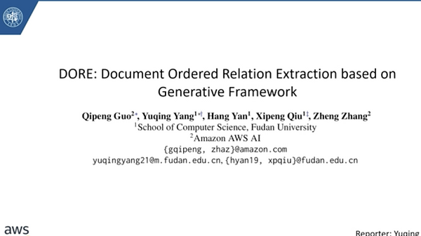 Underline Dore Document Ordered Relation Extraction Based On