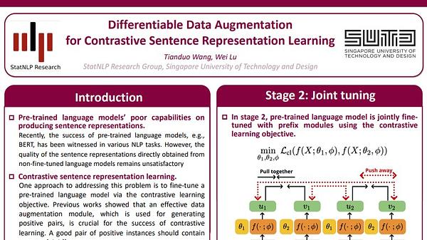 Underline | Differentiable Data Augmentation for Contrastive Sentence Representation Learning
