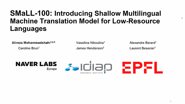Underline | SMaLL-100: Introducing Shallow Multilingual Machine Translation Model for Low ...